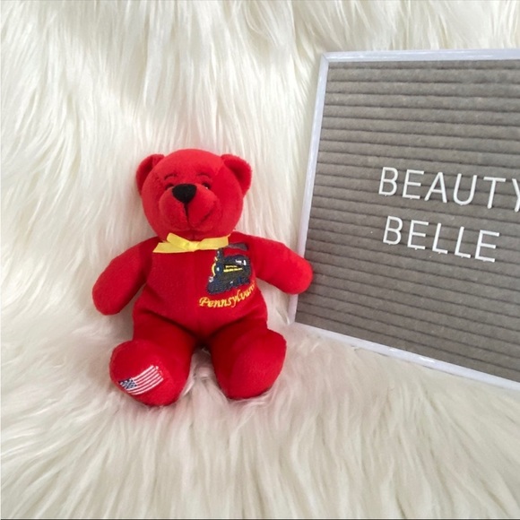 symbolz | Toys | Symbolz Pennsylvania Teddy Bear Red 8 Bean Plush ...